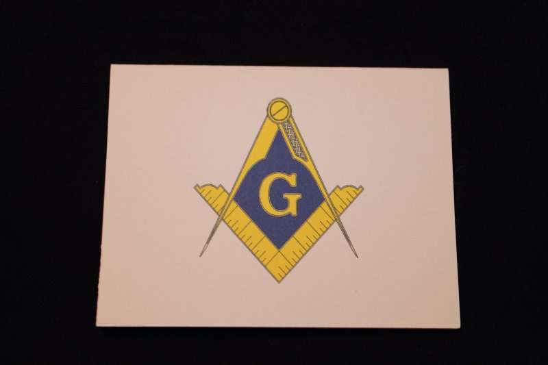 Masonic Note Card | Olsen Enterprises, Handmade - Stationery